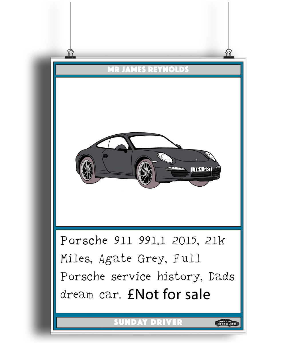Sunday Driver™ Personalised Poster unframed – Yourlifeincars.com