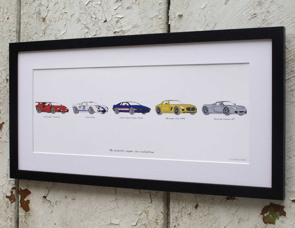Carvolution® artwork. Your life in cars® Framed – Yourlifeincars.com